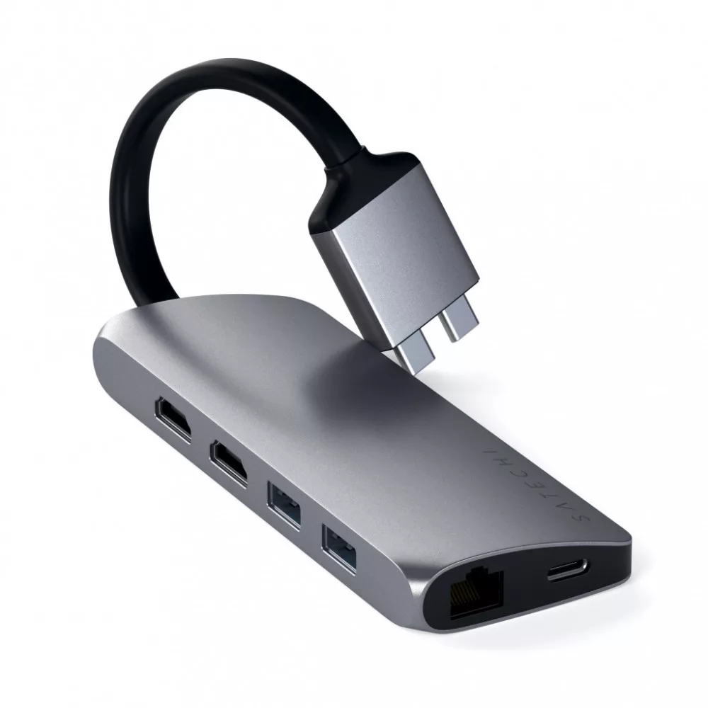 Satechi Type-C Dual Multimedia Adapter - Space Grey - BBMARK